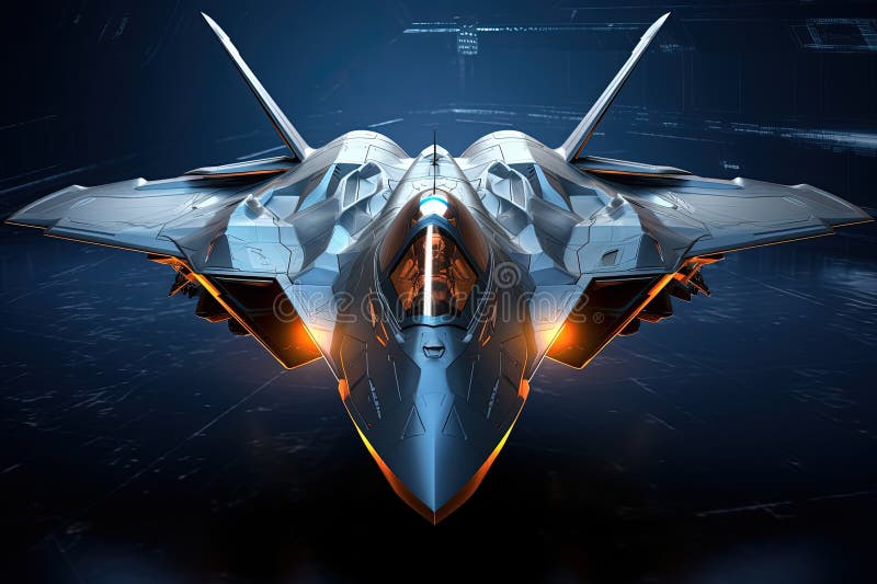 Air Jet Fighter. Generative AI Stock Illustration - Illustration of ...