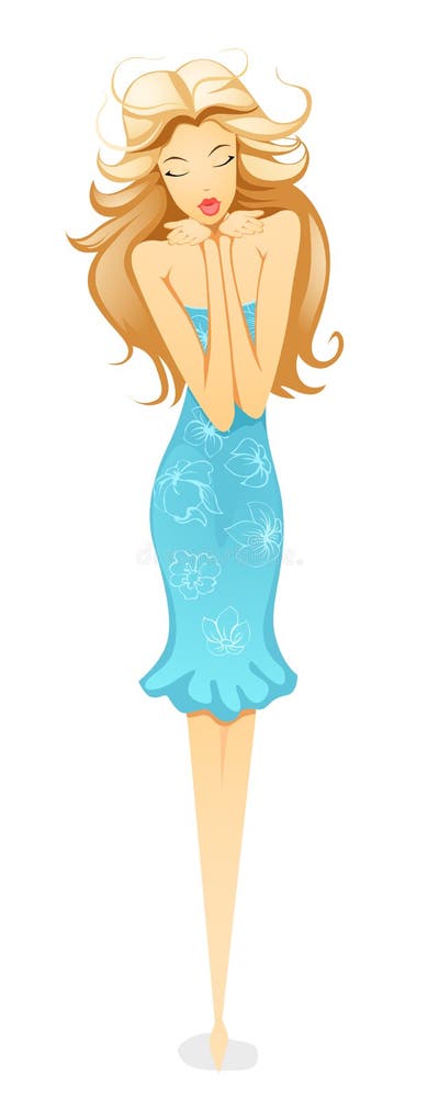 Air kiss stock vector. Illustration of cute, flirting - 5360193