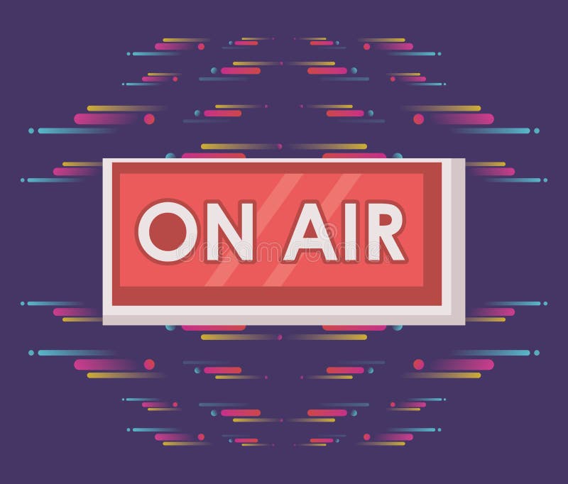 On air label isolated icon stock vector. Illustration of label - 173081500