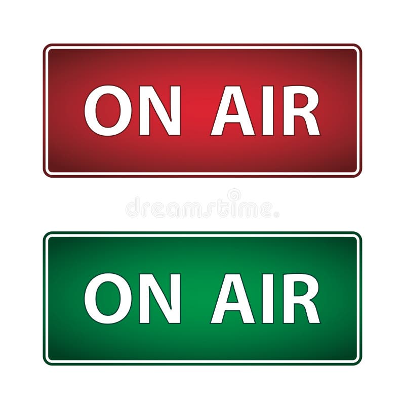 On air label stock vector. Illustration of rendered, music - 32171748