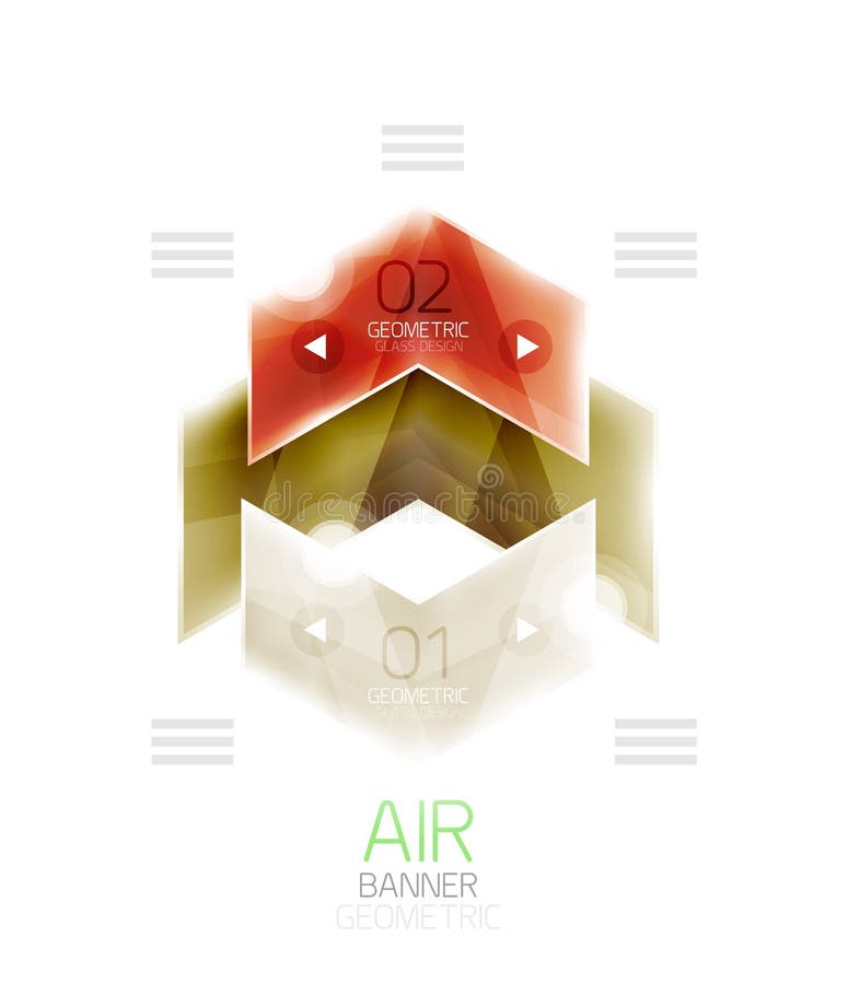 Air Light Glossy Design of Arrows. Web Info Box or Ui Menu Element ...