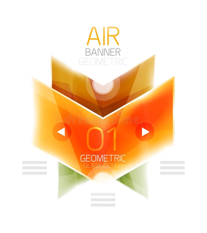 Air Light Glossy Design of Arrows. Web Info Box or Ui Menu Element ...