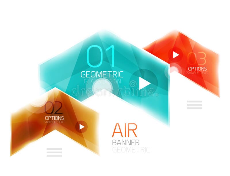 Air Light Glossy Design of Arrows. Web Info Box or Ui Menu Element ...