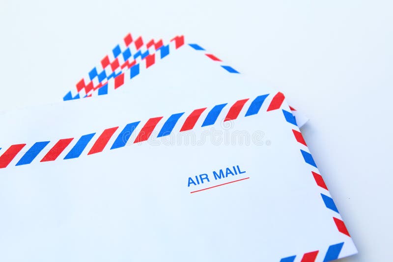 Air Mail Blank Envelope Isolated Stock Illustration - Illustration of ...