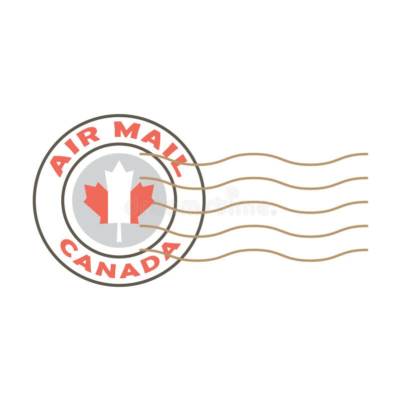 Air Mail Canada Label. Vector Illustration Decorative Design Stock ...