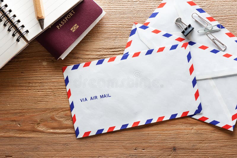 Air mail envelope stock photo. Image of vintage, archive - 343481052