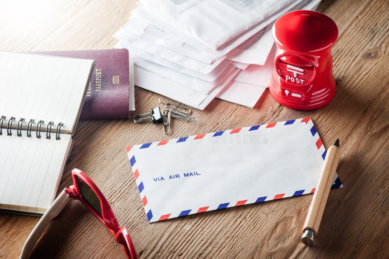 Air mail envelope stock image. Image of seal, post, postage - 343481179