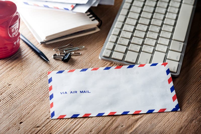 Air mail envelope stock image. Image of address, design - 343481195
