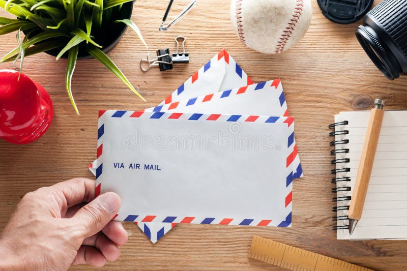 Air mail envelope stock photo. Image of document, paper - 343483250
