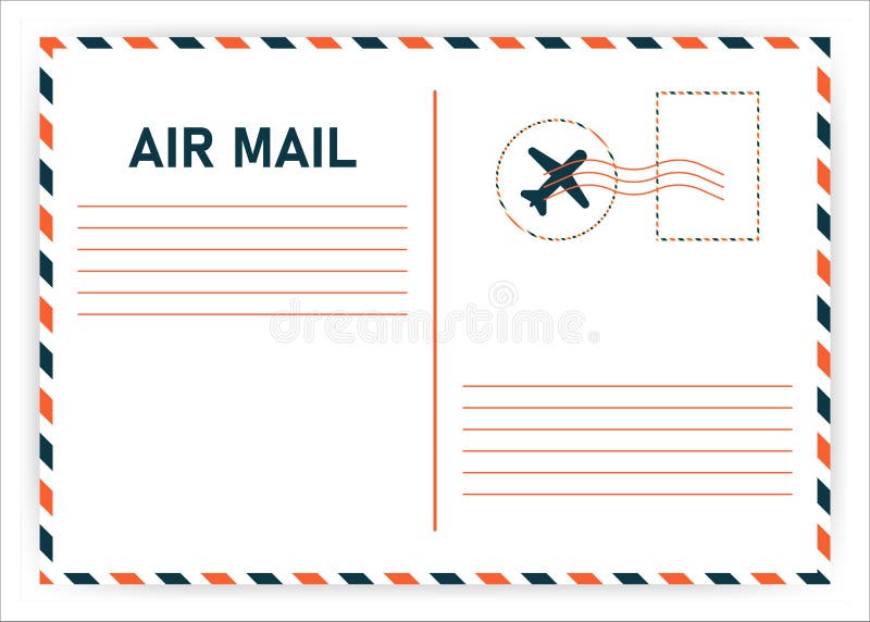 Retro Style Air Mail Envelope Letter Stock Illustrations 162 Retro