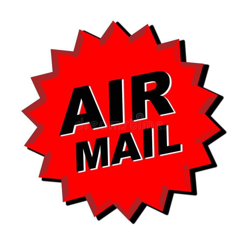 Air mail sticker stock illustration. Illustration of goods - 51387981