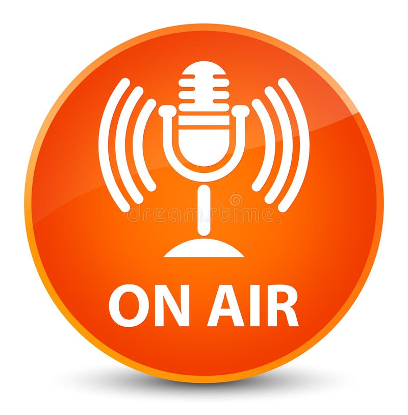 On Air (mic Icon) Elegant Orange Round Button Stock Illustration ...