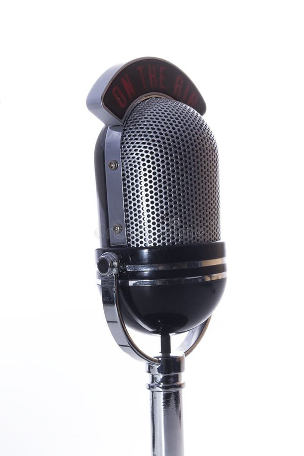 Retro Radio Microphone stock image. Image of grille, support - 44759