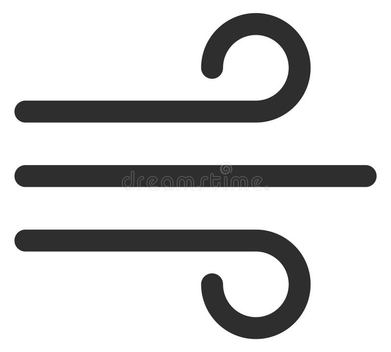 Air Motion Line Icon. Wind Breeze Symbol Stock Vector - Illustration of ...