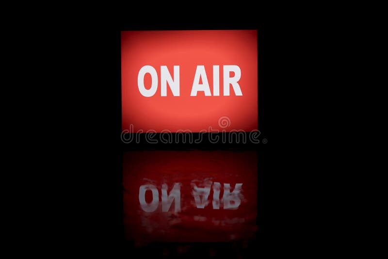 Air Neon Light Banner with Reflection Minimalist. High Quality Photo ...