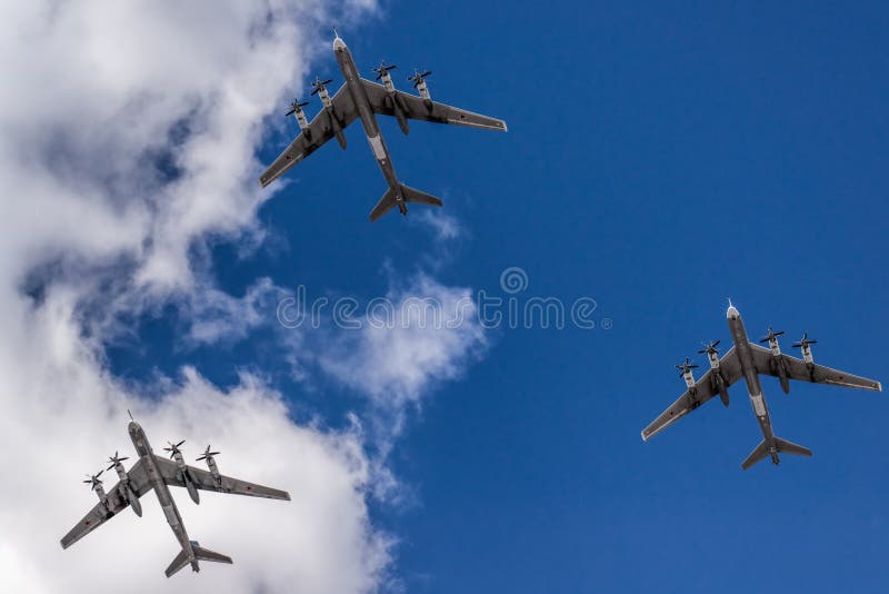 Air parade over Moscow editorial photo. Image of strategic - 53841371