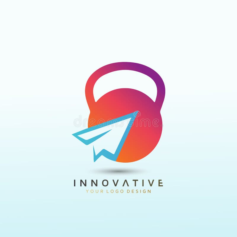 Air Plan Fitness Program, Fitness Logo Design. Dumbbell Icon Vector ...