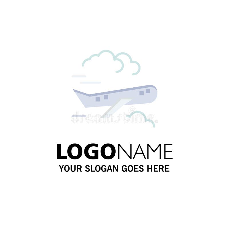 Air, Plane, Airplane, Fly Business Logo Template. Flat Color Stock ...