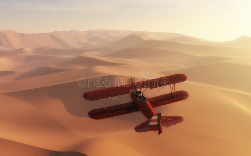 Air plane desert stock illustration. Illustration of nature - 176978357