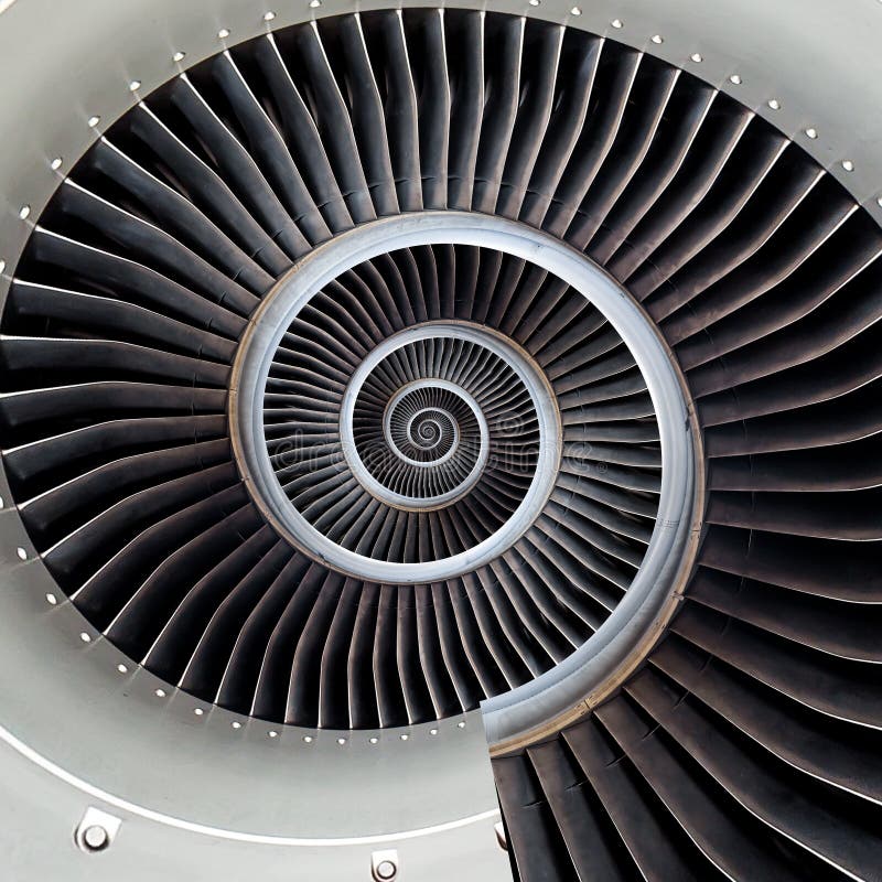 Air Plane Engine Spiral Abstract Background. Engine Fractal Background ...