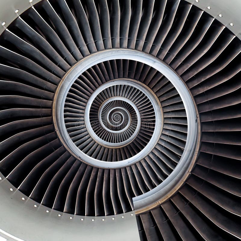 Air Plane Engine Spiral Abstract Background. Engine Fractal Background ...