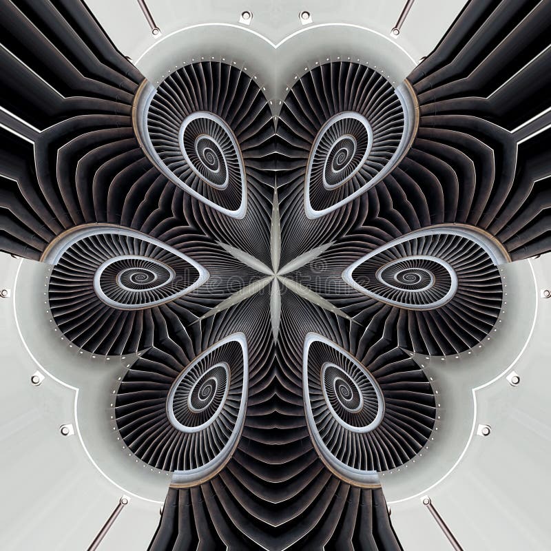 Air Plane Engine Spiral Abstract Background. Engine Fractal Background ...