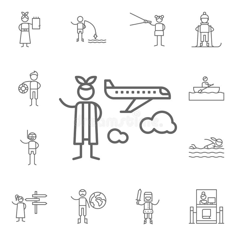 Air Plane Icon. Adventure Icons Universal Set for Web and Mobile Stock ...