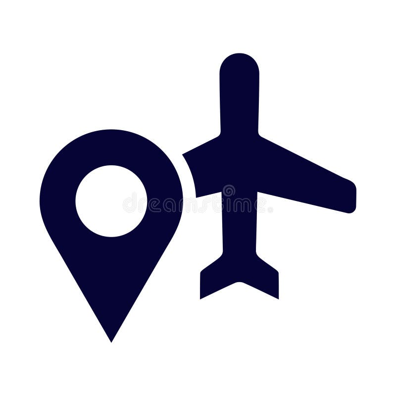 Air, Plane, Location, Pin, Travel, Travel Location Pic Icon Stock ...