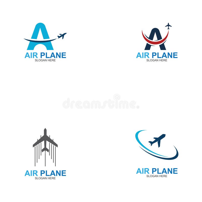 Air Plane Logo Vector Template. Stock Vector - Illustration of tour ...