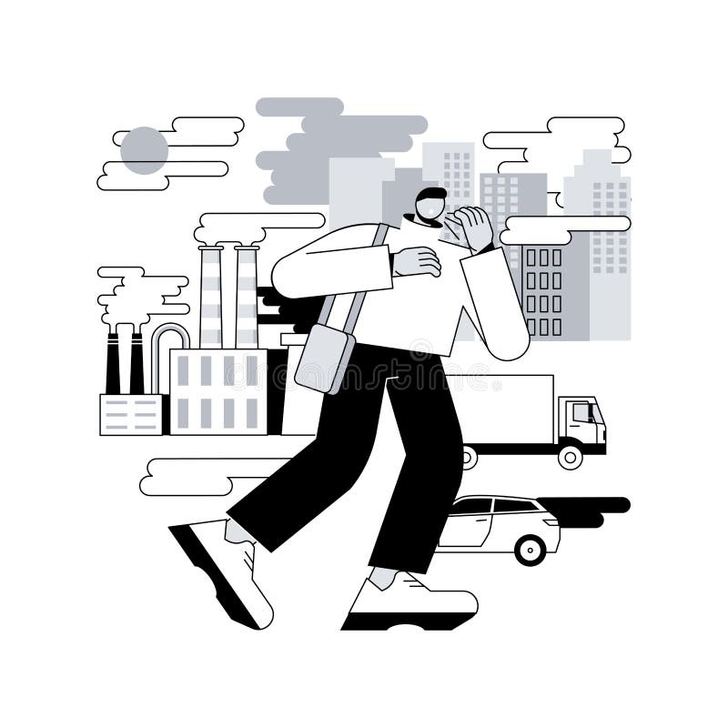 Air Pollution Abstract Concept Vector Illustration Stock Vector ...