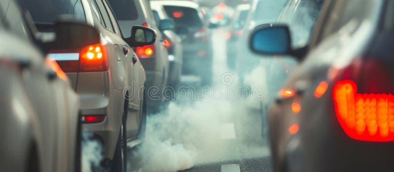 Air Pollution by Cars, AI Generated Stock Illustration - Illustration ...