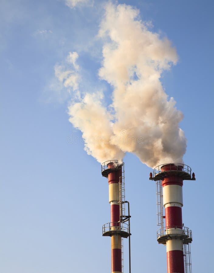 Air Pollution from Chemical Plant Stock Image - Image of energy ...