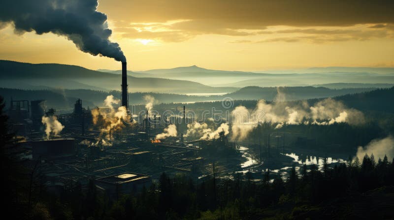 Air Pollution and Emission Ecology Problem Concept Stock Illustration ...