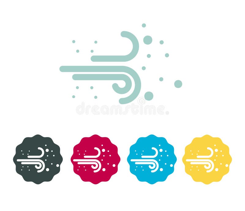 Air Pollution - High Wind - Icon Stock Vector - Illustration of icon ...