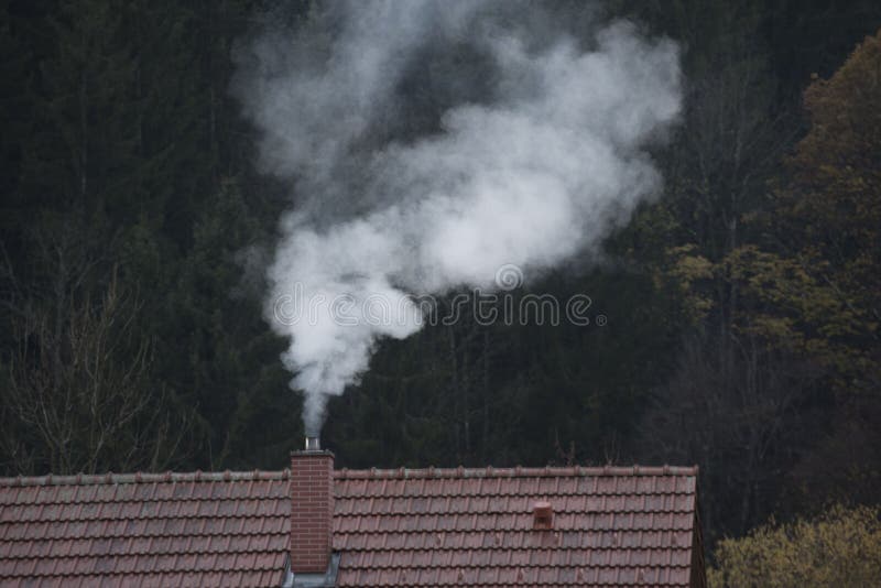 Air Pollution from House Fire Stock Image - Image of harm, nitrogen ...