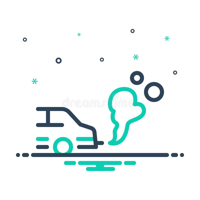 Mix Icon for Air Pollution, Air and Emission Stock Vector ...