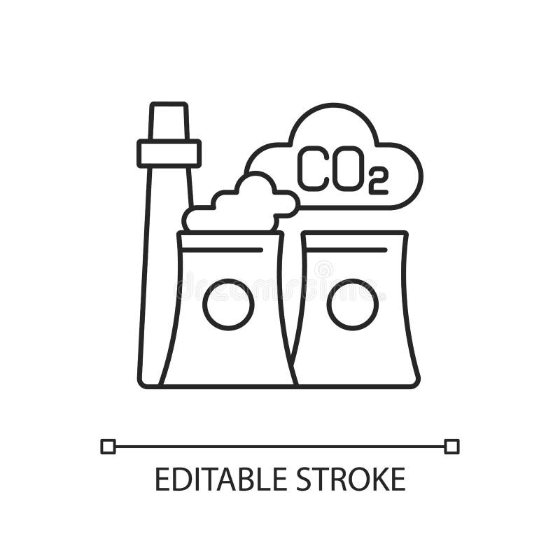 Air pollution linear icon stock vector. Illustration of city - 204596686