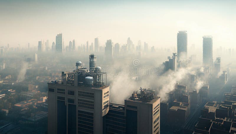 Air Pollution, PM 2.5 Dust is the Deadliest Form of Pollution. Stock ...