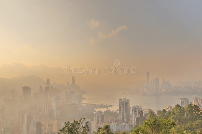 Air Pollution Problem in the Hong Kong Editorial Stock Image - Image of ...