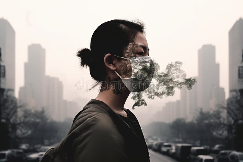 Air Pollution Problem with Human , Generative Ai Stock Illustration ...