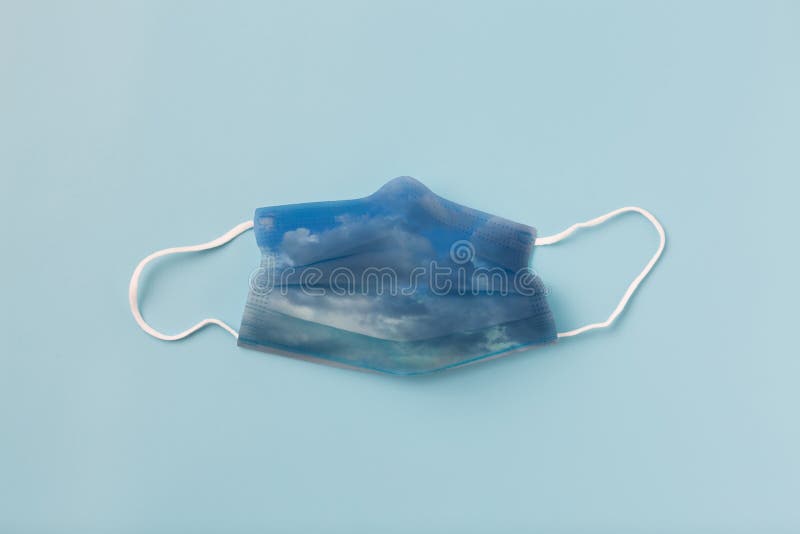 Air Pollution Protection Concept in Protective Mask Stock Photo - Image ...