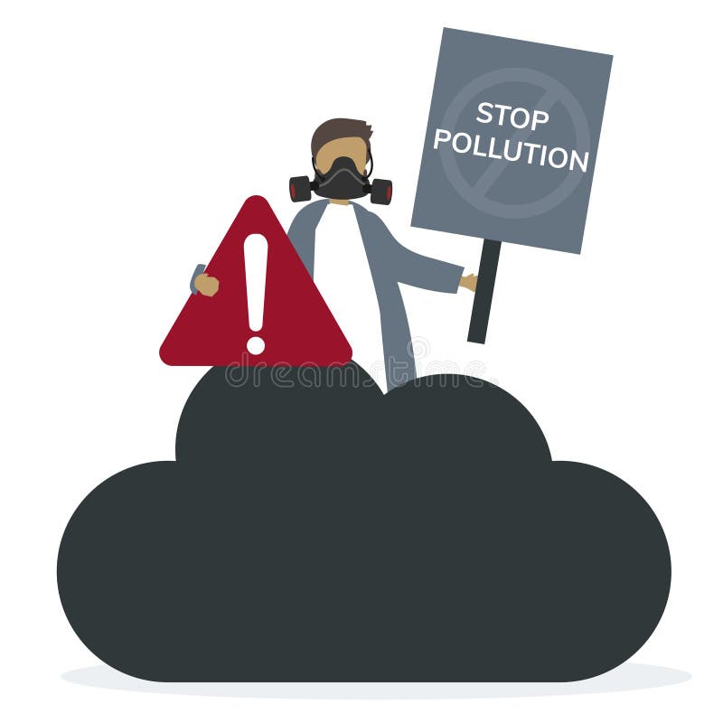 Air Pollution with Smog Destroyed Lung Stock Vector - Illustration of ...