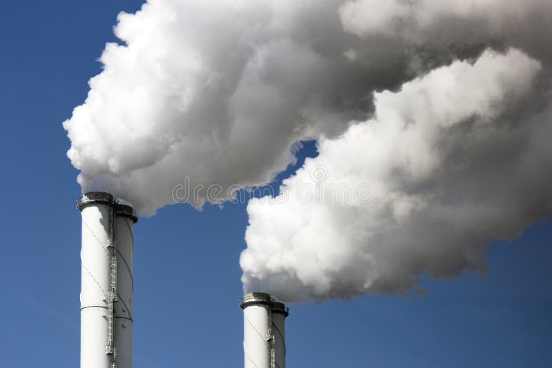 Chimney air pollution stock image. Image of dioxide - 110702597