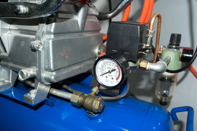 Air pump Meter stock image. Image of detail, equipment - 58615365