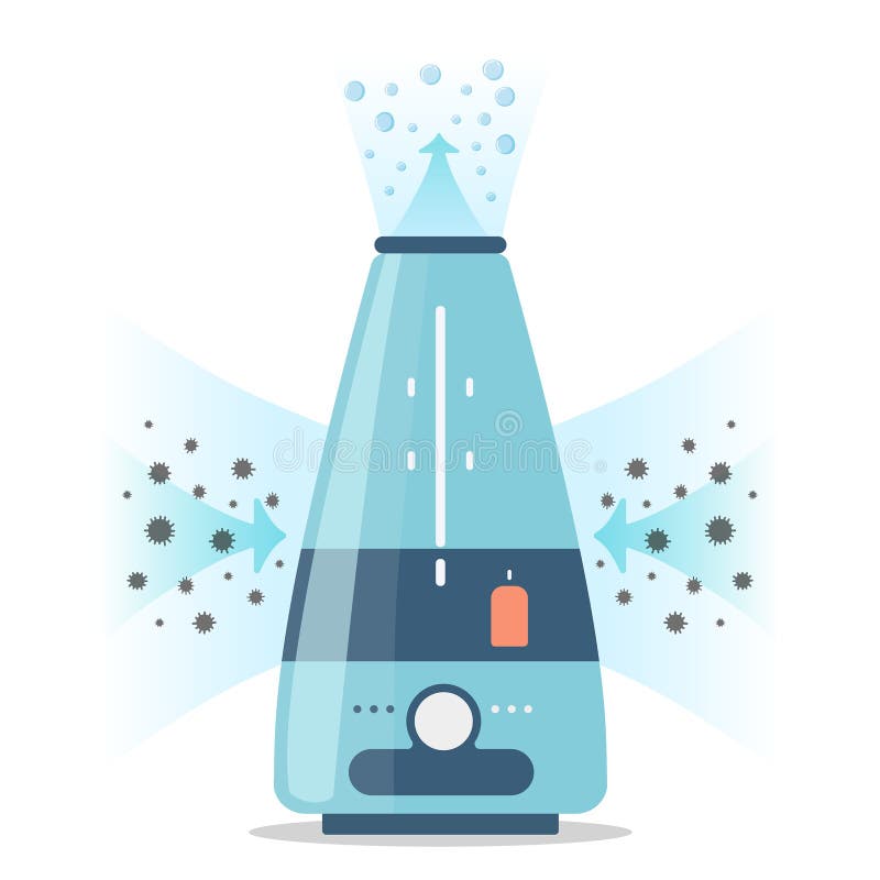 Air Purification Process. Flat Vector Air Purifier Isolated. a Device ...