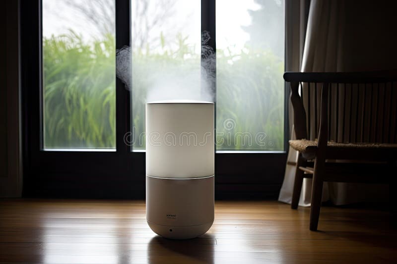 Air Purifier Capturing the Moment when Mist is Released into the Air ...