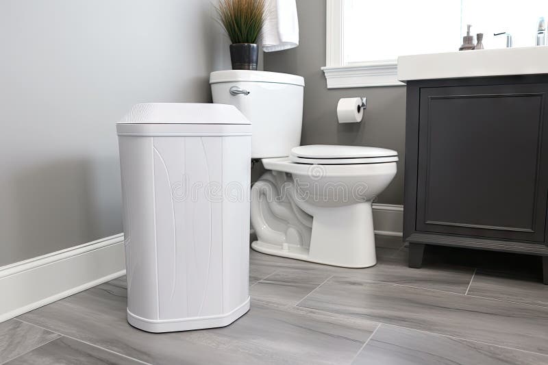 Air Purifier in Clean and Modern Bathroom Stock Illustration ...