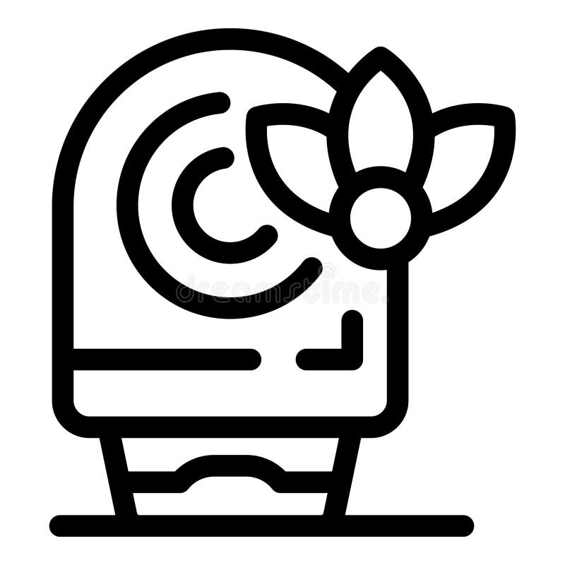 Air Purifier Cleaning and Refreshing the Air with Flower Icon Stock ...