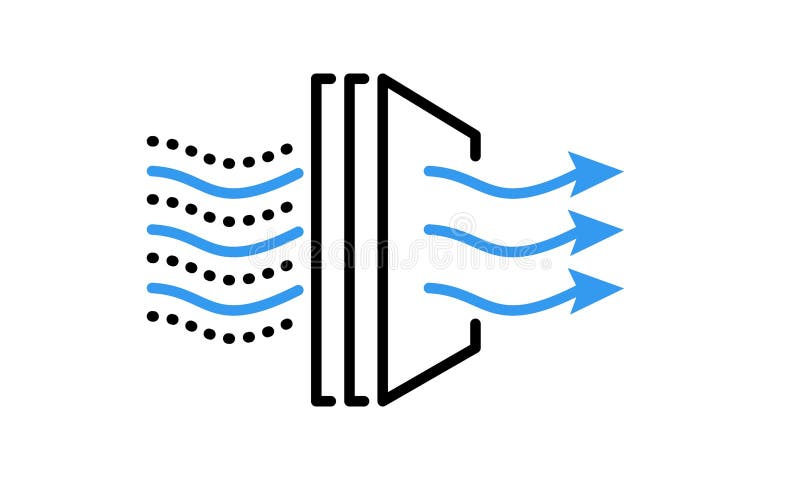 Air Purifier. Air Filter Line Icon. Solid Particle Filter, Dust Cleaner ...