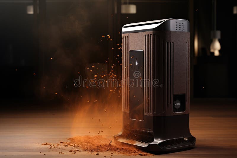 Air Purifier with Filter Removed, Showing Dust Particles Stock ...